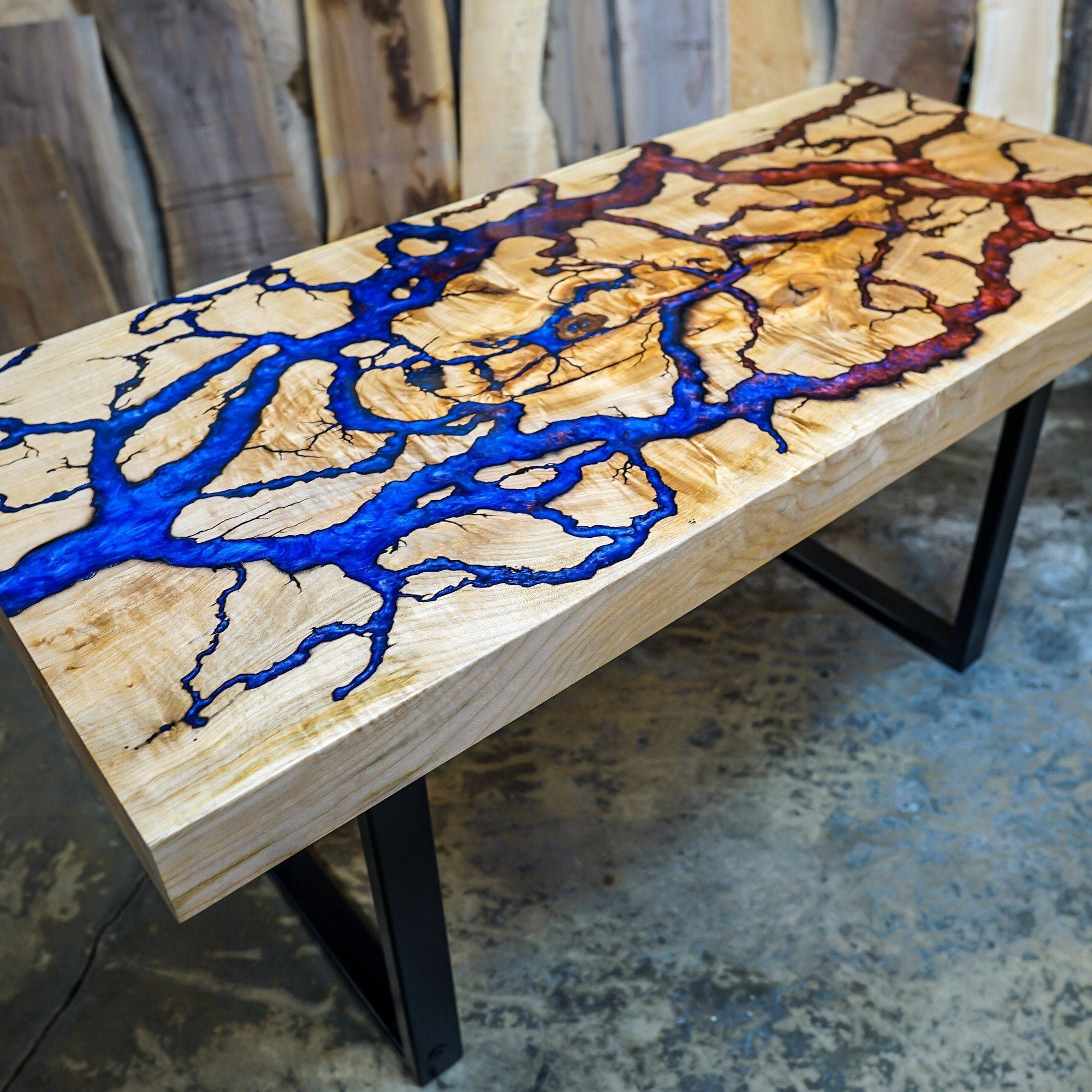 Fractal epoxy table store